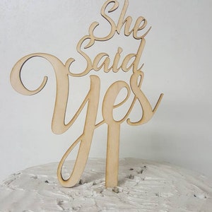 Custom Personalized She Said Yes Wood Bridal Shower Bachelorette ...