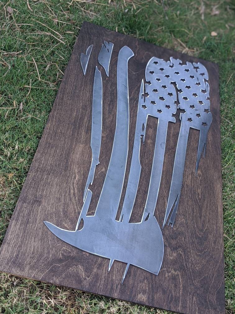 Personalized Custom Fire Fighter Sign With Fire Axe Home Decor - Etsy