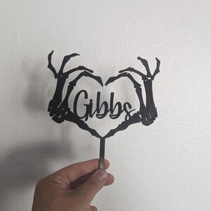 Skeletal Hands Till Death Do Us Part Custom Last Name Wedding or ...