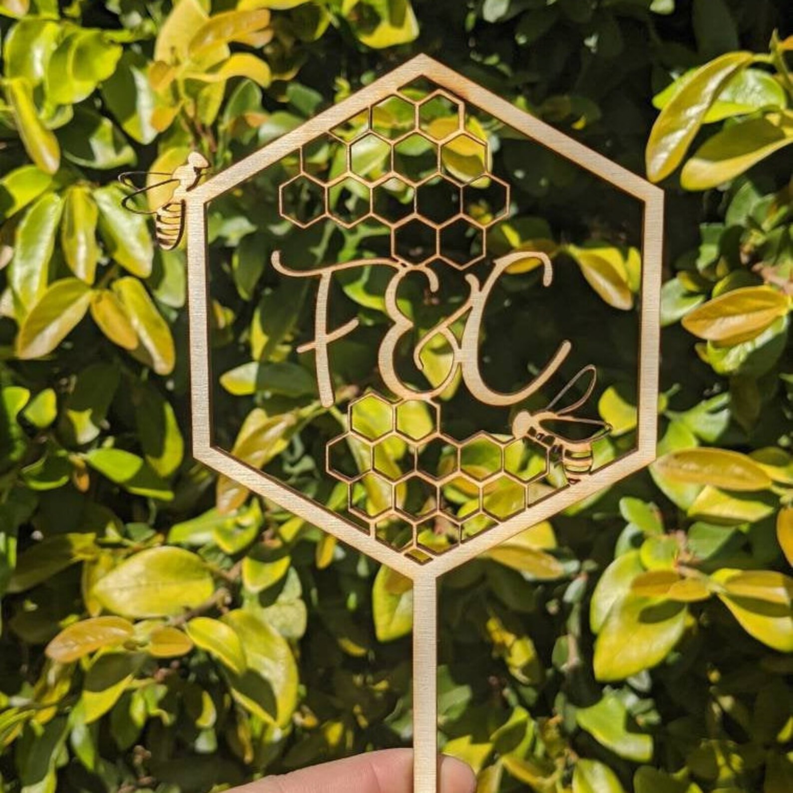 Custom Bee Age or Name Cake Topper Bumble Bee Birthday Cake - Etsy