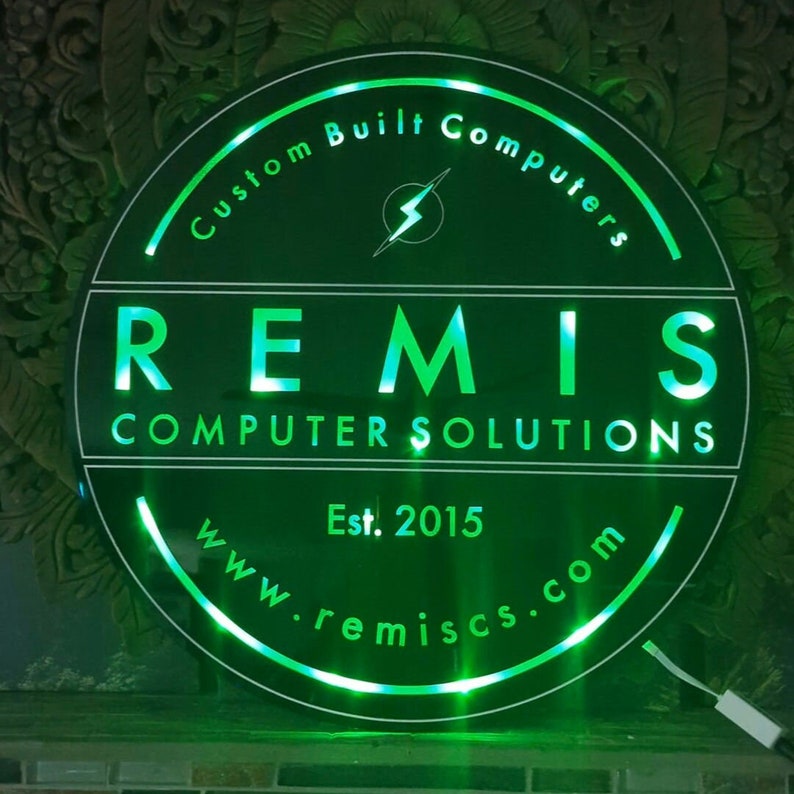 Personalized Acrylic LED Custom Business Logo Sign | Acrylic Business ...