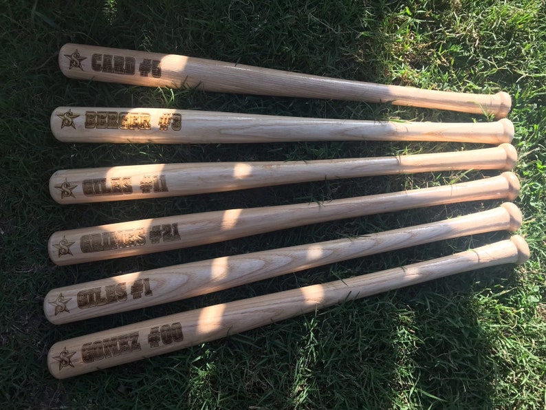 Individually Personalized Mini 18 Inch Wooden Baseball Bats - Etsy