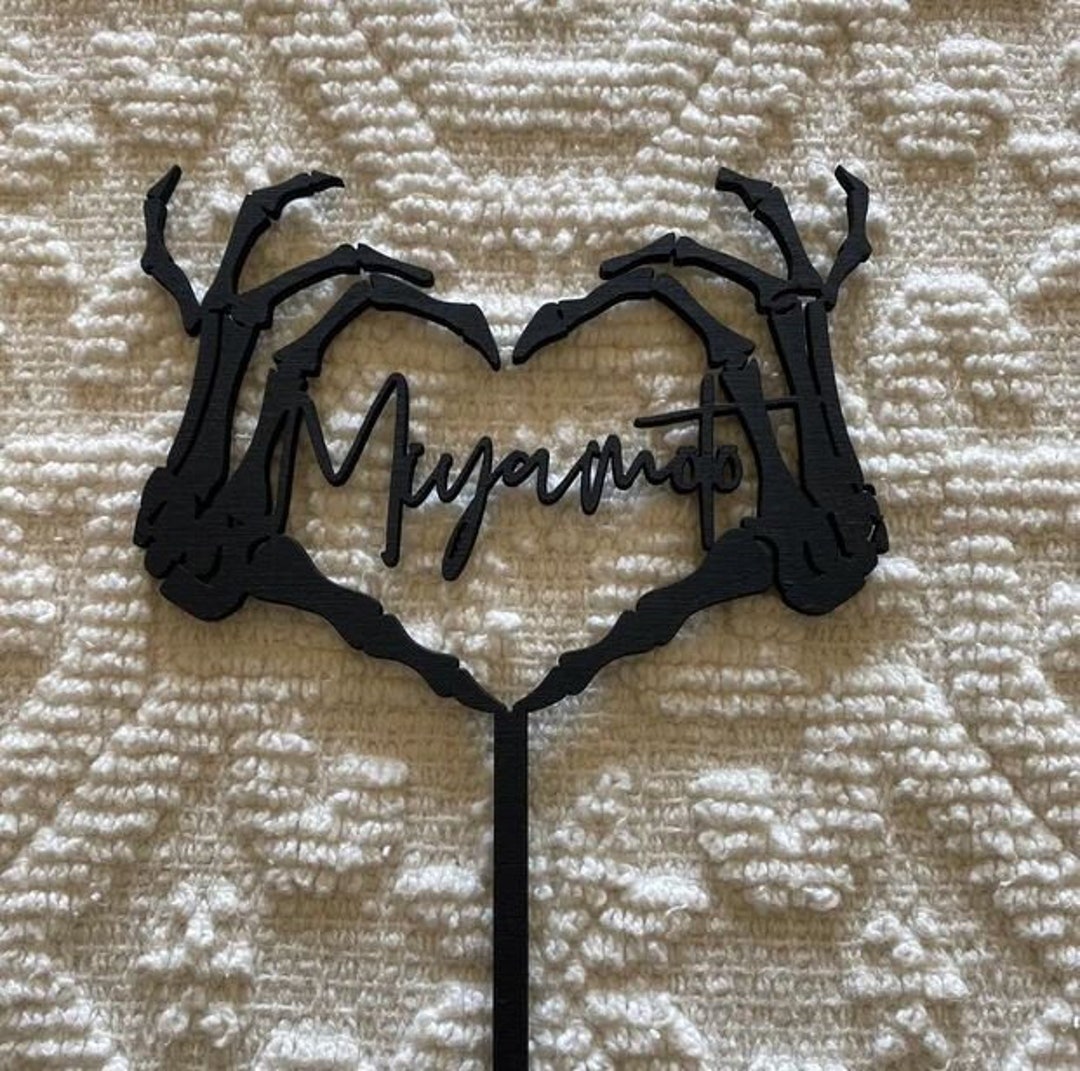 Skeletal Hands Till Death Do Us Part Custom Last Name Wedding or ...