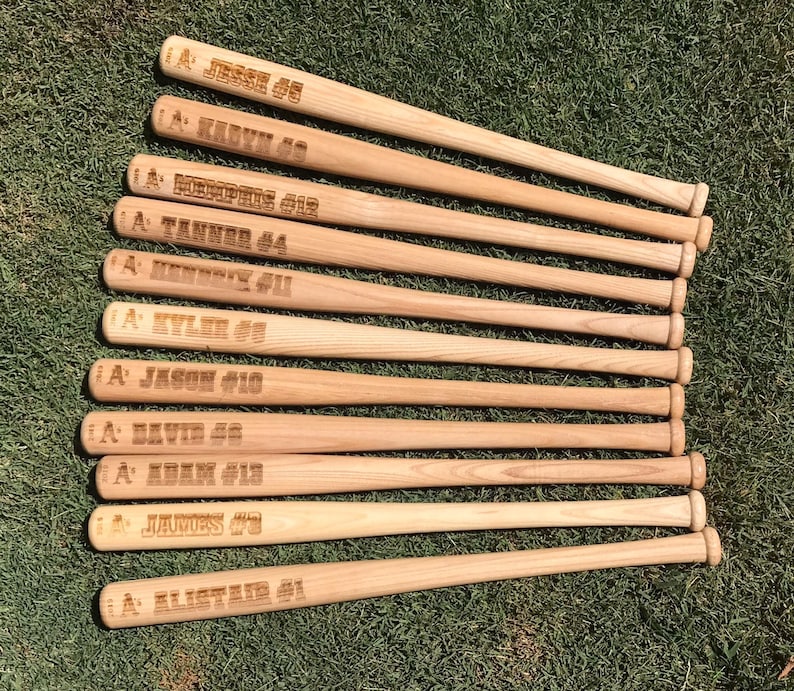 Individually Personalized Mini 18 Inch Wooden Baseball Bats - Etsy