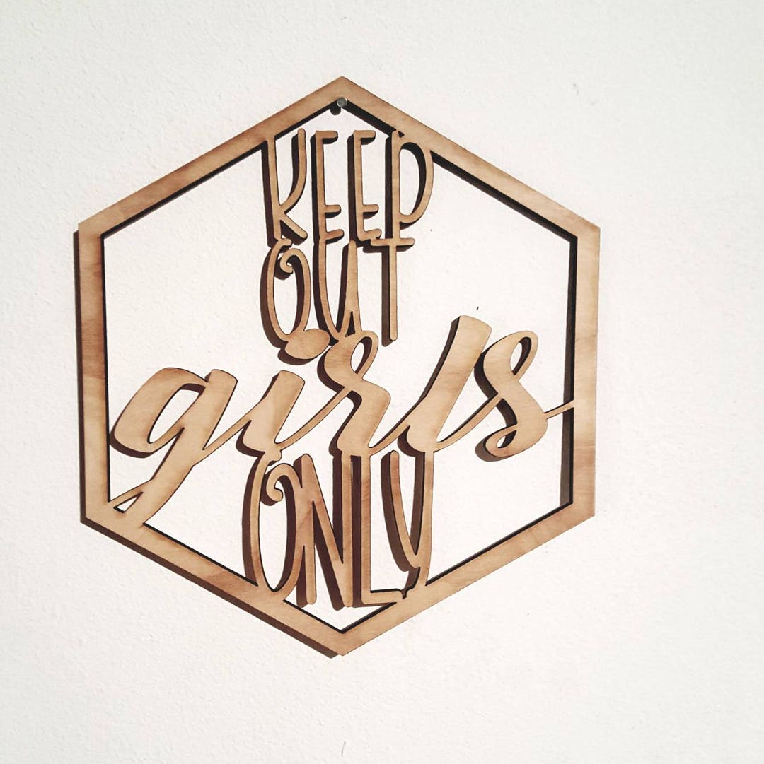 Custom Keep Out Girls Only Wood Sign for Girls Room Nursery Baby Shower ...