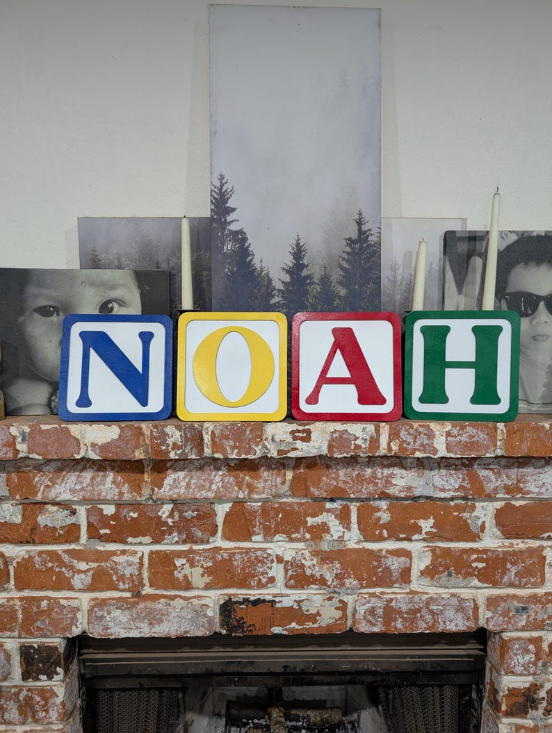 Personalized Wooden Name Blocks | Custom Alphabet Blocks | Nursery ...