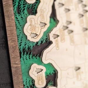 Personalized National Park Travel Map Sign | National Forest Parks Wall ...