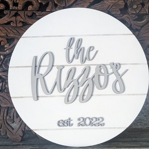 Personalized Name Est Sign | Last Name Decor | Established in | Shiplap ...