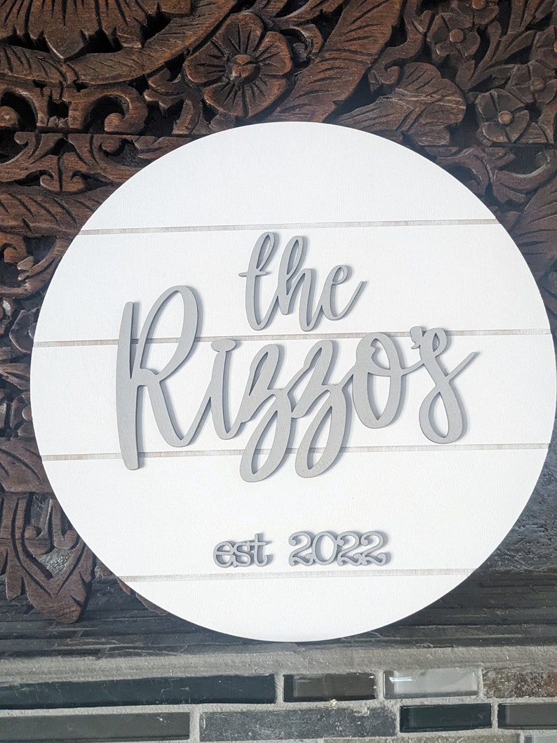 Personalized Name Est Sign | Last Name Decor | Established in | Shiplap ...