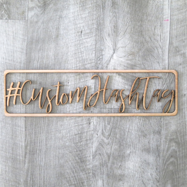 Custom Hashtag Sign - Etsy