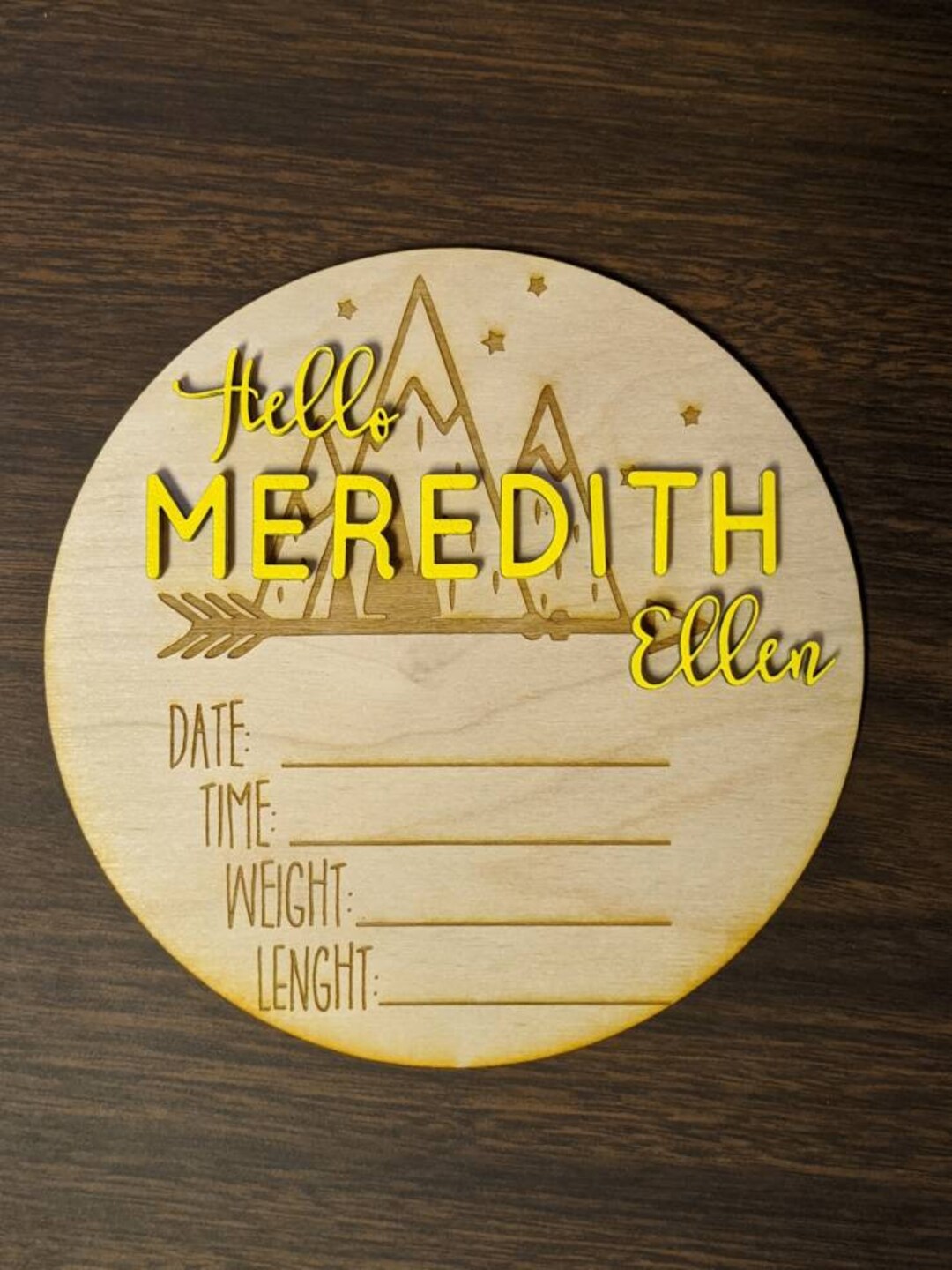 Tipi Tenting Welcome 3D Name Date Time Weight Length Personalized ...