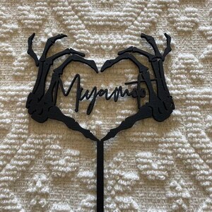 Skeletal Hands Till Death Do Us Part Custom Last Name Wedding or ...