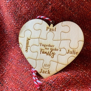 Personalized "together We Make a Family" Heart Puzzle Christmas ...