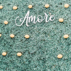 Custom Amore Wooden Words Cursive Natural Wood Sign Love Wreath Board ...