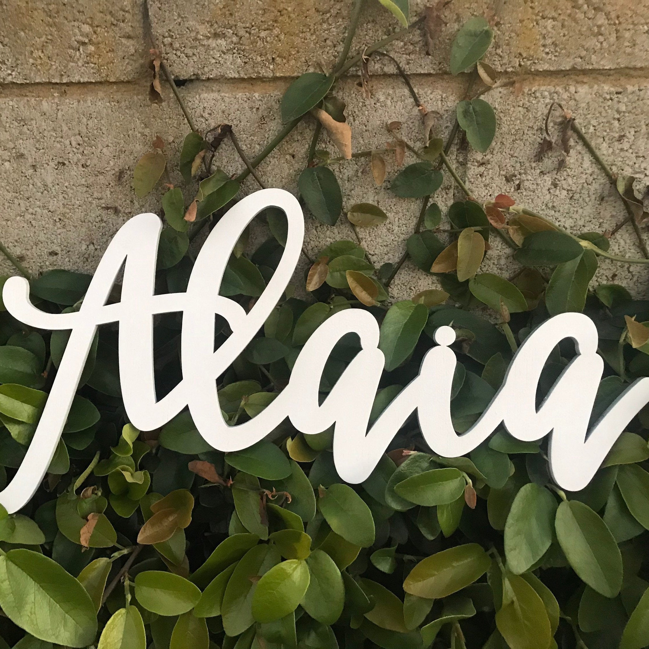 Custom Wooden Words Cursive Natural Wood Sign Kids Child | Etsy