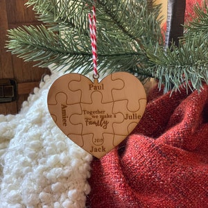 Personalized "together We Make a Family" Heart Puzzle Christmas ...