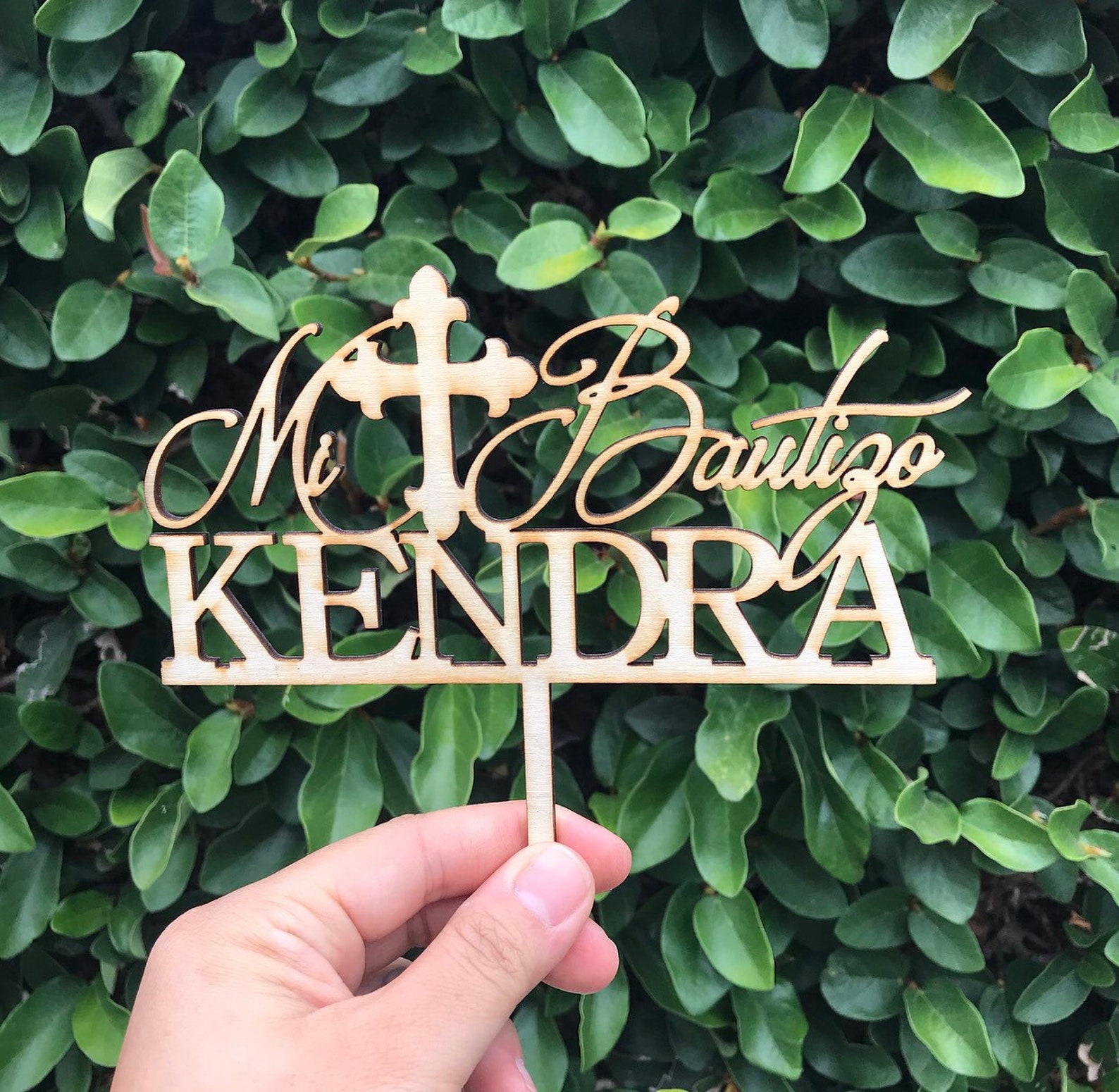 Custom Name Cross Personalized Mi Bautizo Cake Topper God - Etsy