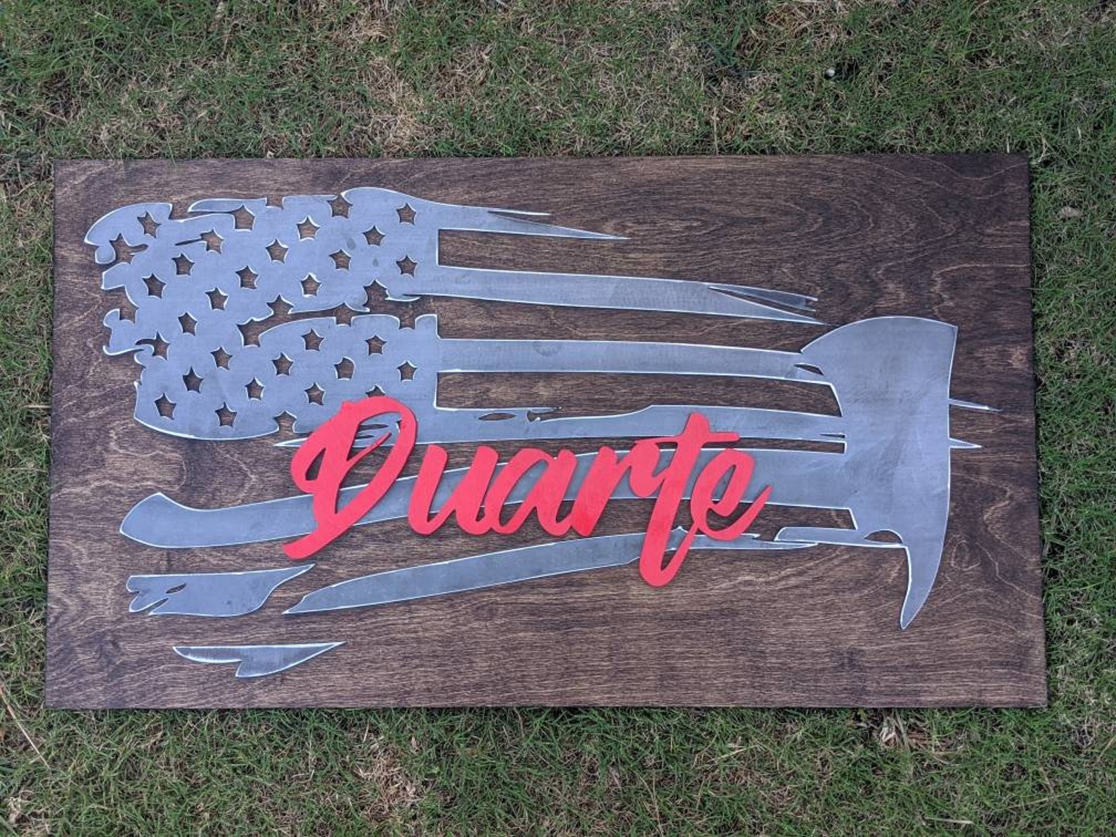 Personalized Custom Fire Fighter Sign With Fire Axe Home Decor - Etsy