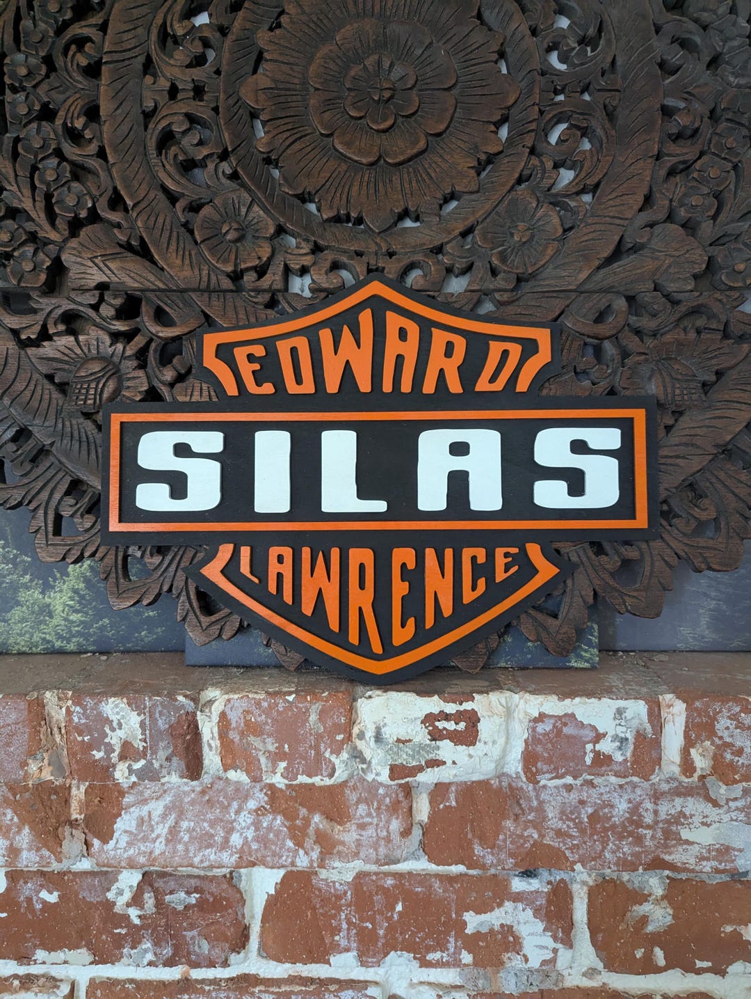 Personalized Name Motor Cycles Wood Sign | Man Cave Wall Decor | Biker ...