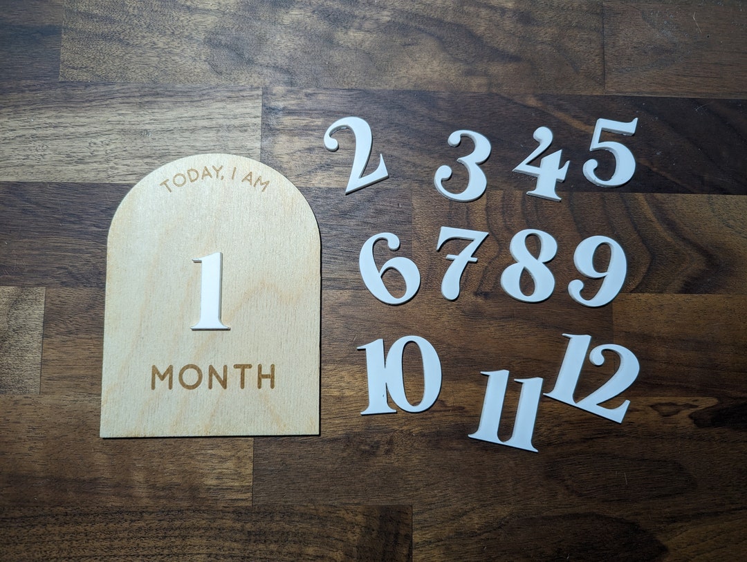 Modern Arched Boho Milestone Marker Arched | Custom Milestone Name Set ...