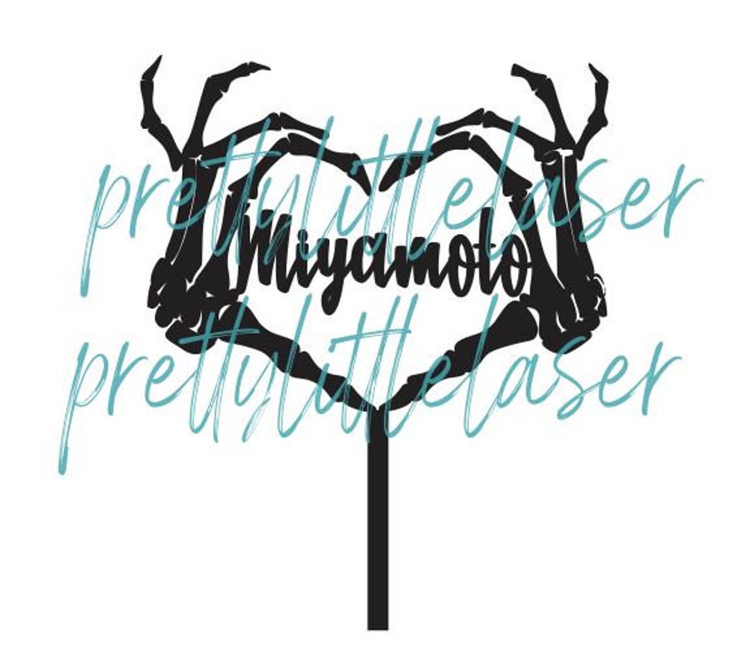 Skeletal Hands Till Death Do Us Part Custom Last Name Wedding or ...