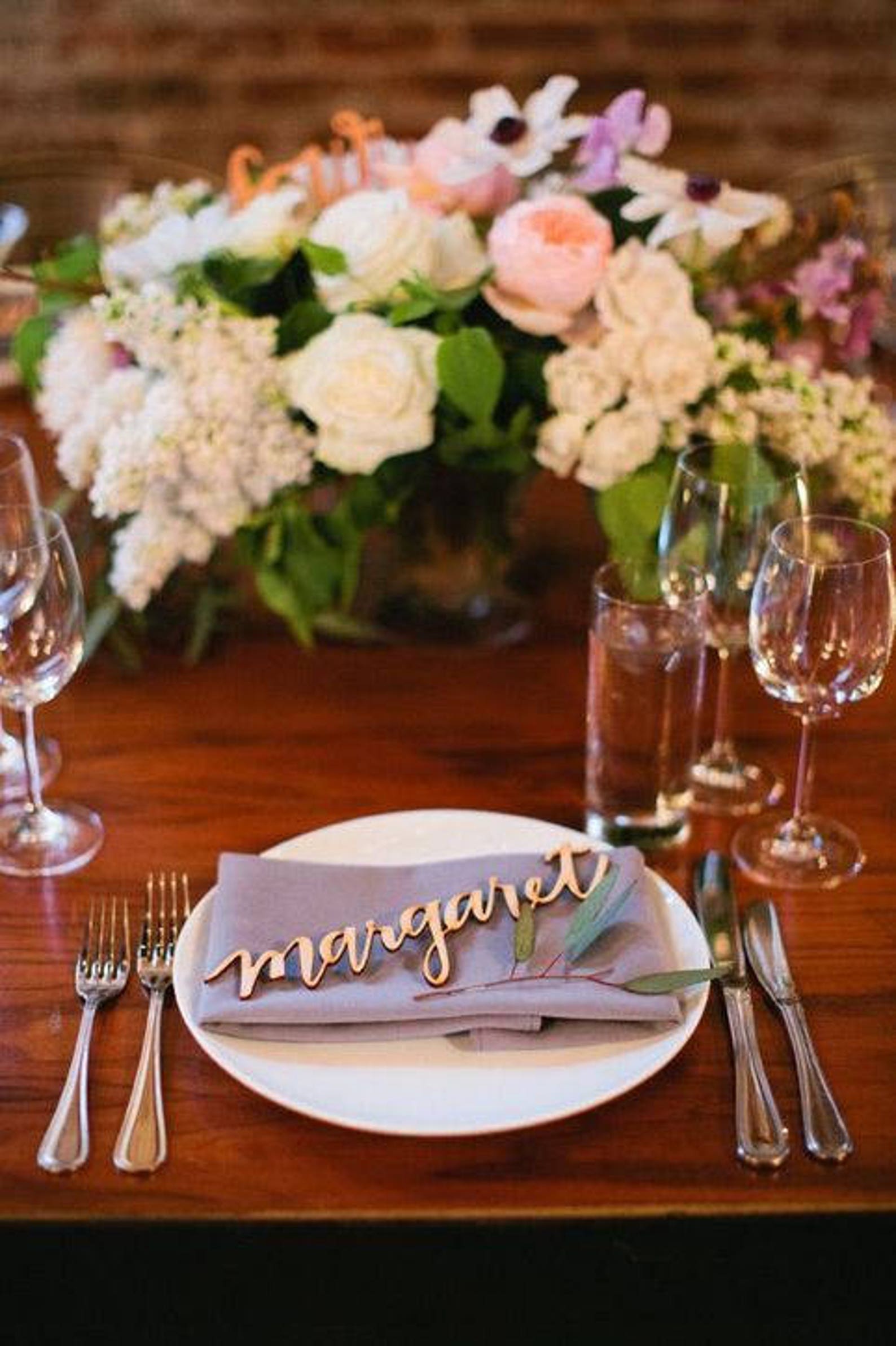 One (1) Personalizable Name Tags | Wood Wedding Table Name | Seating ...