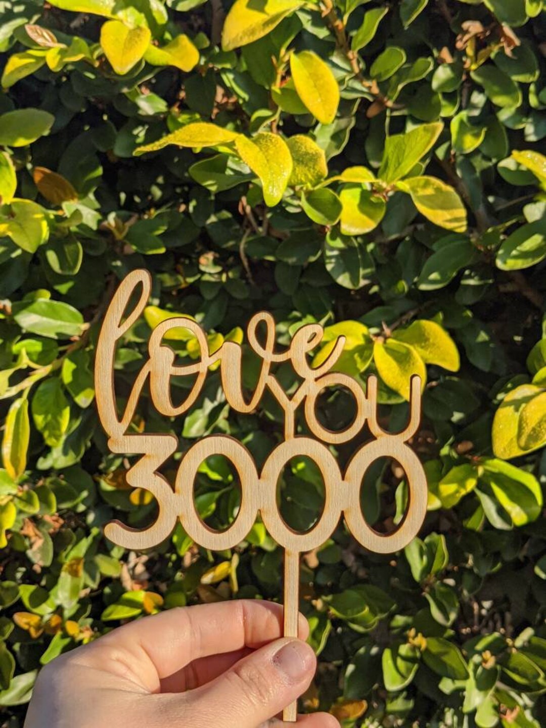 Love You 3000 Wood Cake Topper I Love You 3000 Cake Topper Anniversary ...
