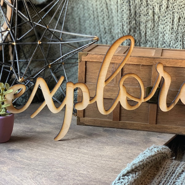 Wooden Cursive Words - Etsy