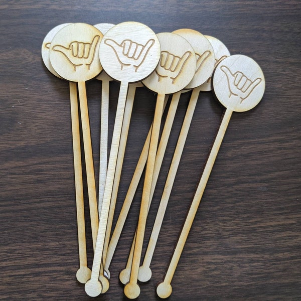 Custom Wood Drink Stirrers - Etsy