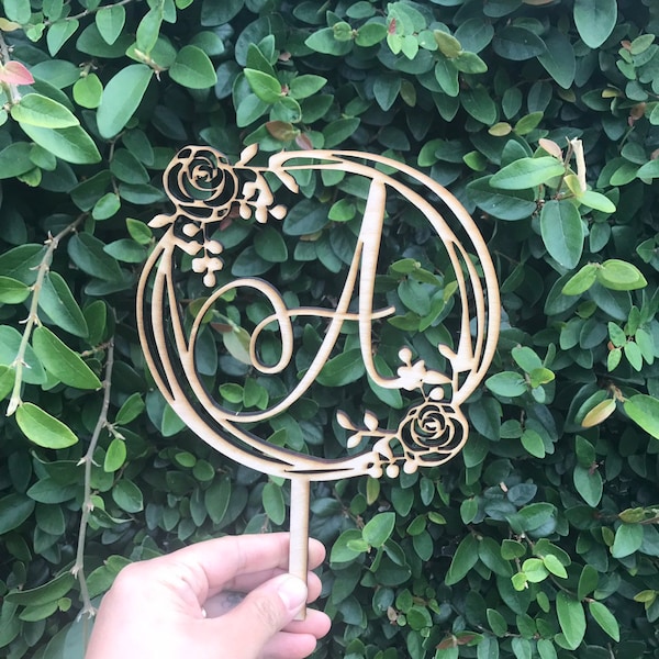 Monogram Cake Topper - Etsy