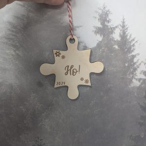 Personalized Puzzle Piece With Custom Name Christmas Ornament Keepsake ...