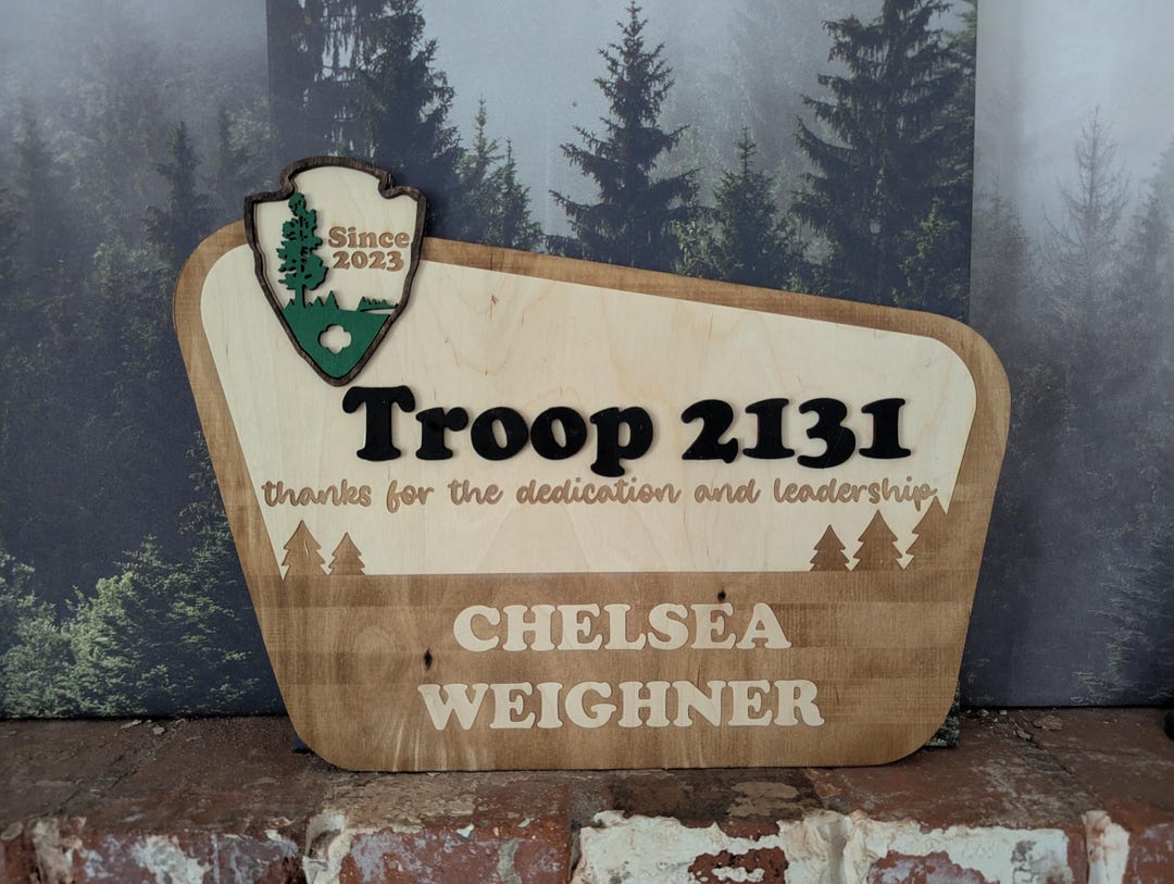 Personalized Troop or Pack Leader Appreciation Sign | National Parks ...