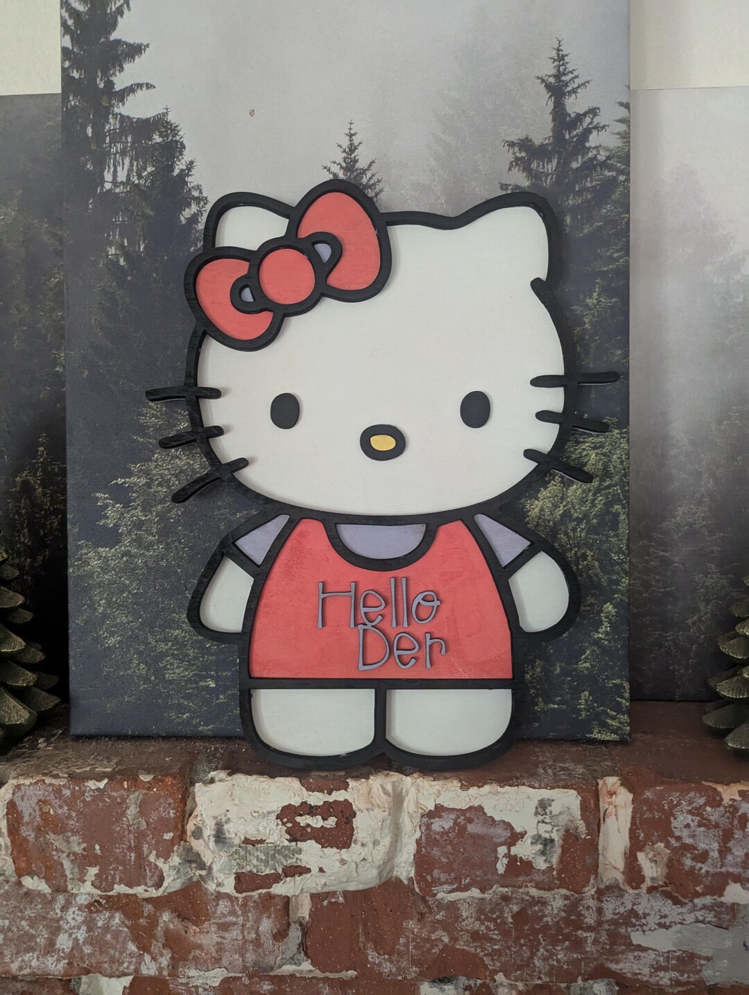 Custom Kitty Sign | Hello K Sign | Cat Lover | Anime Gifts | Kawaii ...