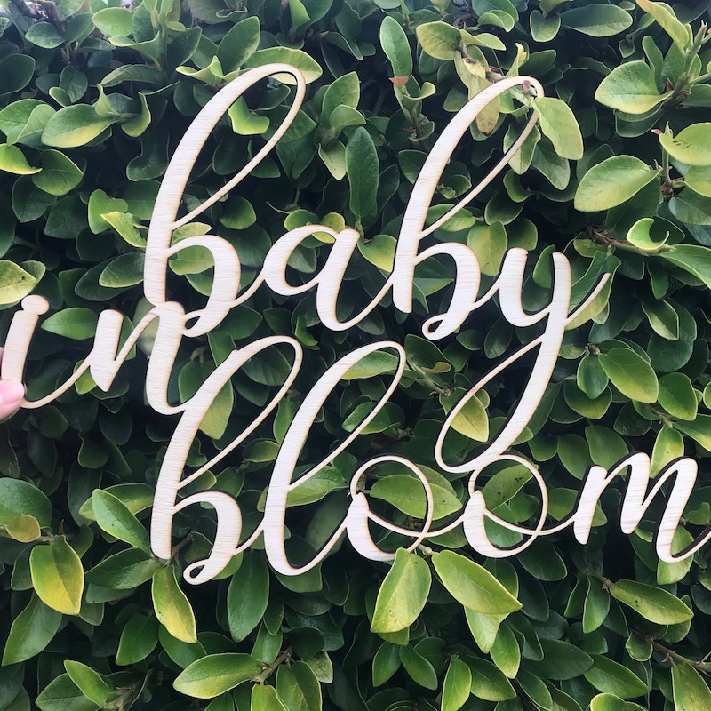 Baby in Bloom Sign - Etsy