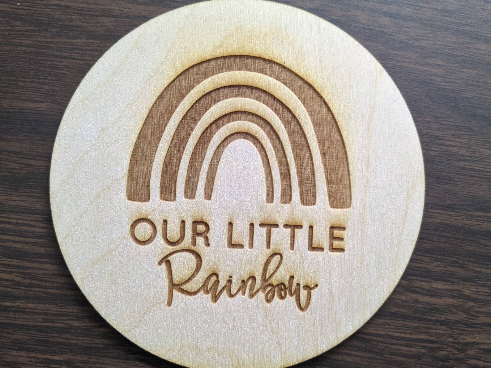 Our Little Rainbow Baby Sign Birth Announcement Rainbow - Etsy