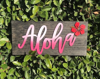 Aloha Metal Sign Cursive Aloha Sign Script Aloha Sign Explorer Sign ...