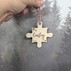 Personalized Puzzle Piece With Custom Name Christmas Ornament Keepsake ...