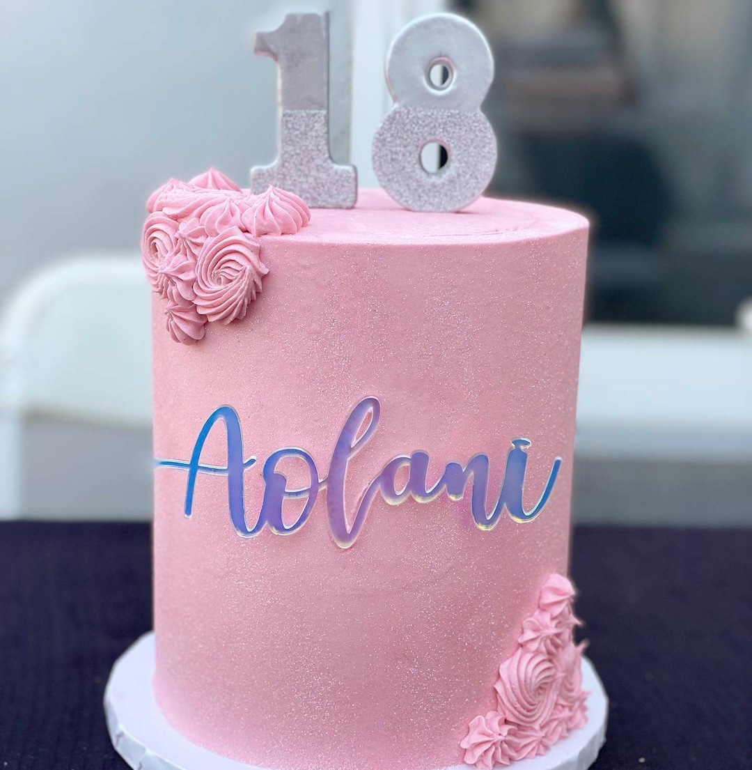 Name Cake Charm | Cake Name Plate | Front of Cake Design | Cake Name ...