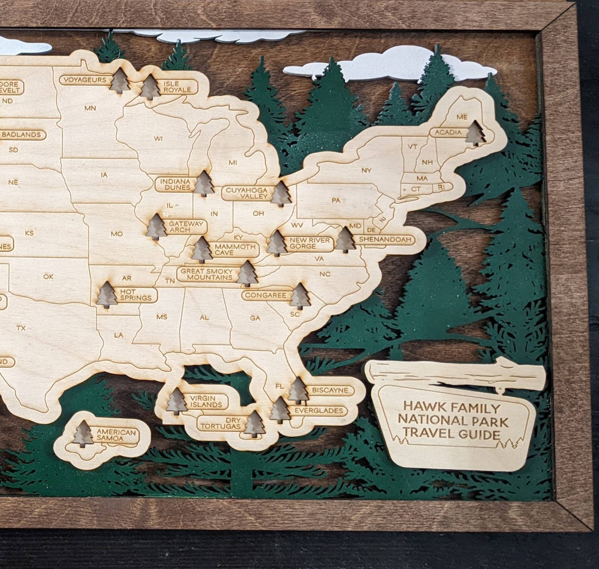 Personalized National Park Travel Map Sign National Forest - Etsy