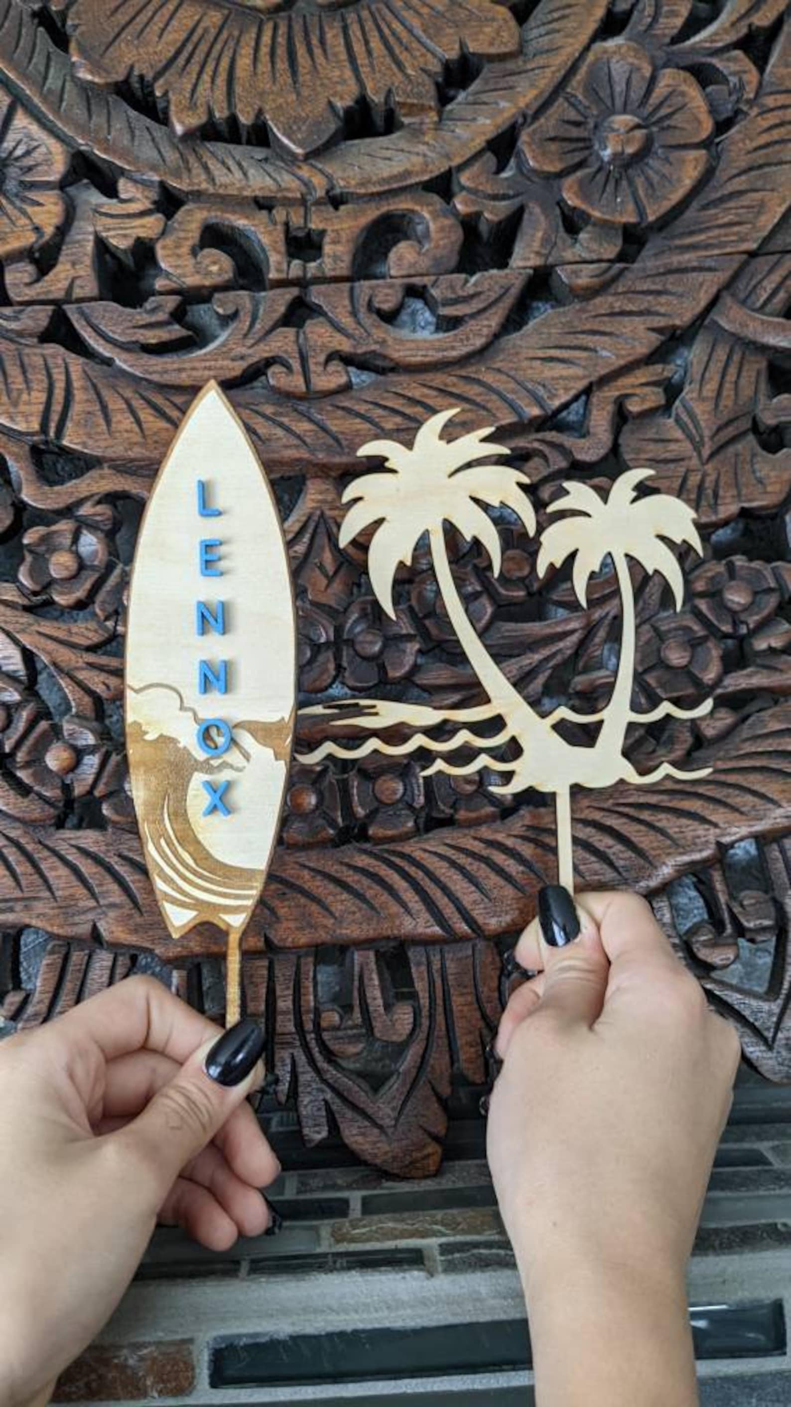 Custom Surfboard Cake Topper Island Beach Life Topper - Etsy