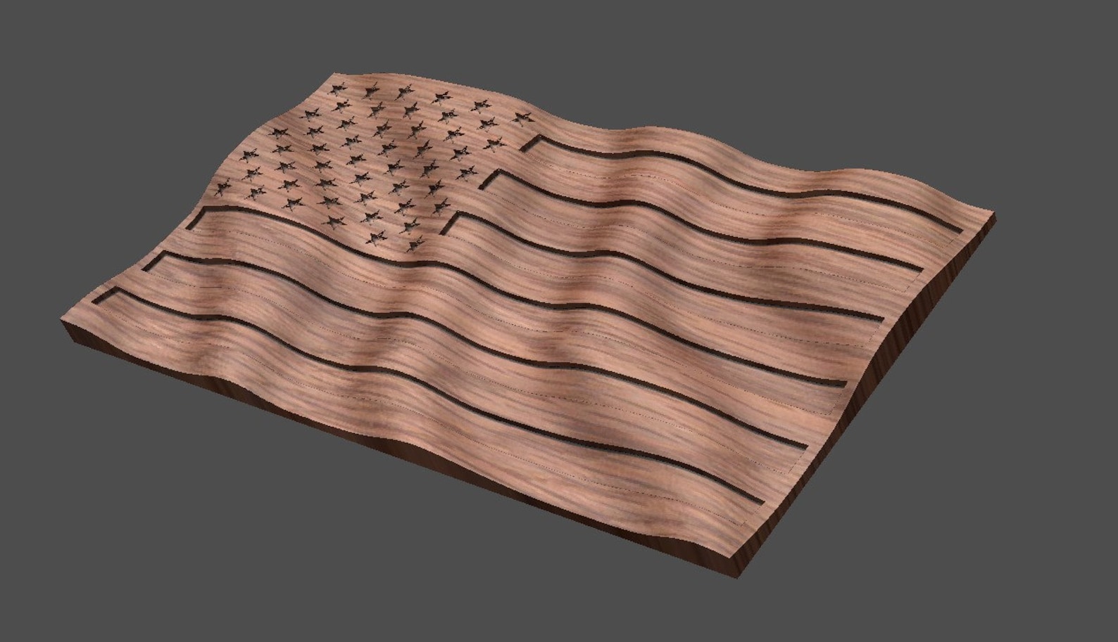CNC Stl 3D Waving American Flag. Beautiful Highly Detailed | Etsy Canada