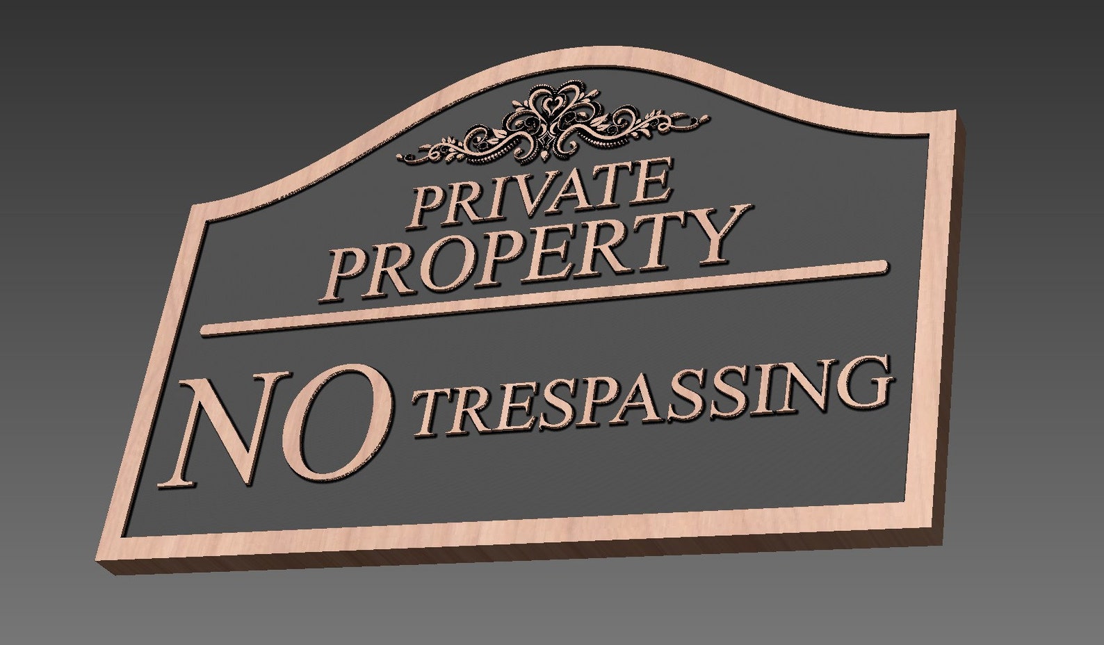 Private Property Sign. Scalable Vector File. Includes SVG, DXF Files ...