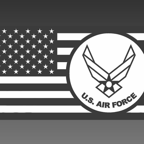 Usa Flag and Air Force Dxf - Etsy