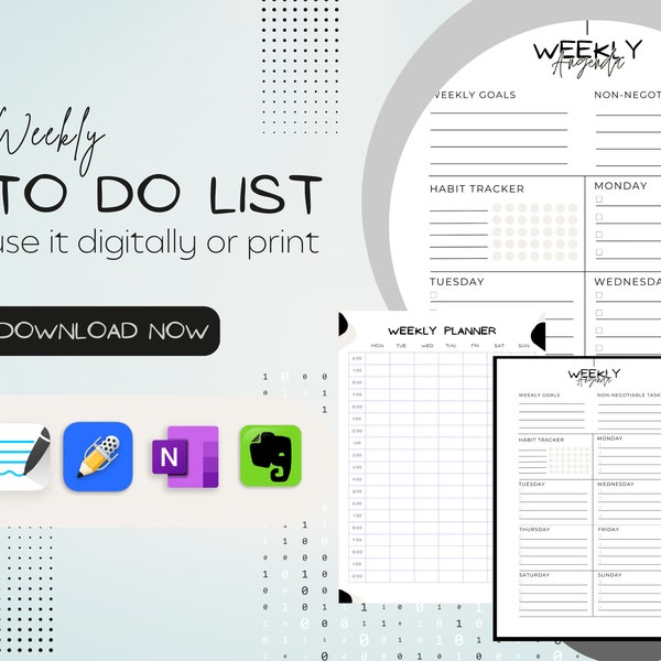 Onenote Habit Tracker - Etsy