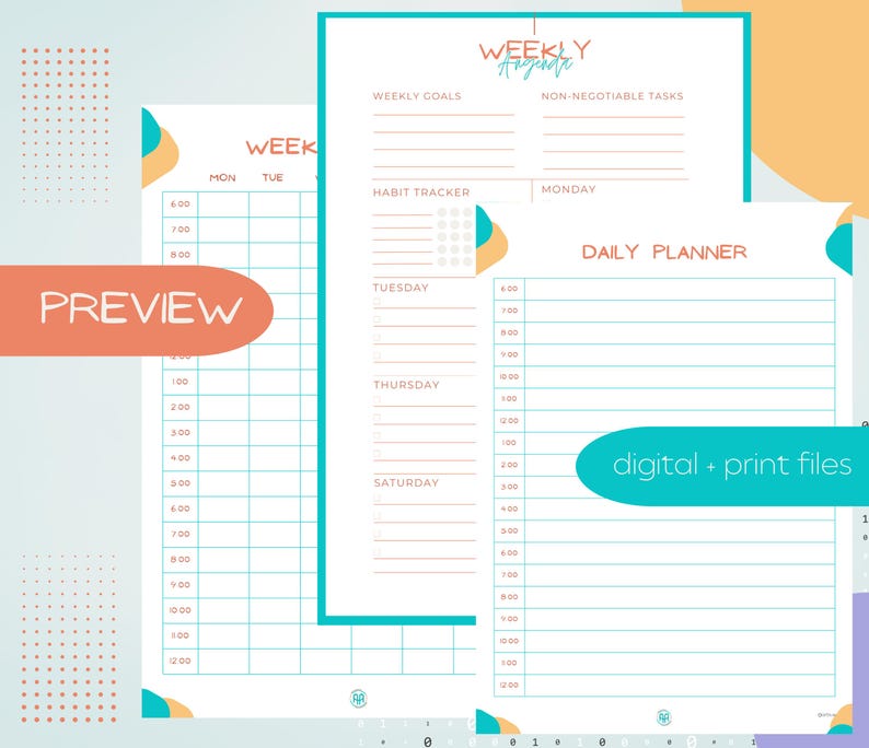 Digital Weekly To-do List Template: Minimalist Habit Tracker (A4 PDF ...