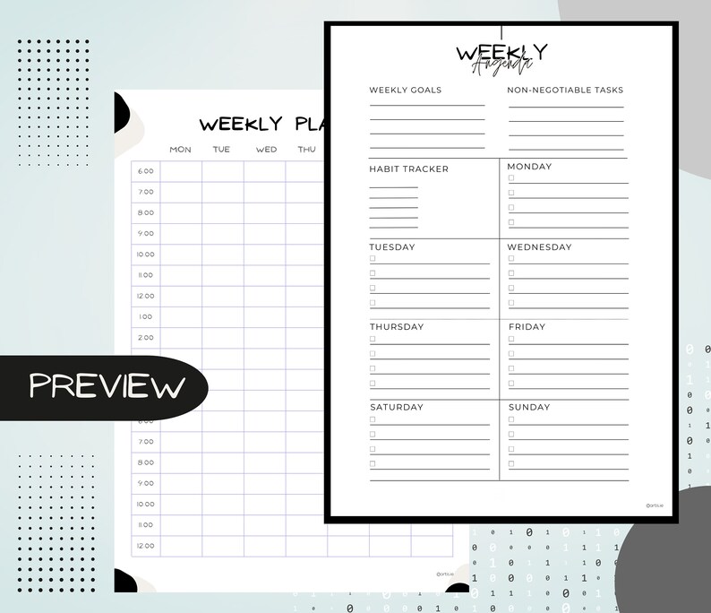 Digital Weekly to Do List V2, Habit Tracker, iPad Goodnotes Notability ...