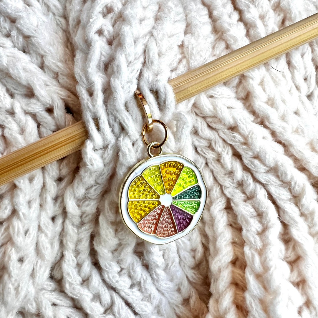 Lemon Fruit Stitch Marker / Crochet Stitch Markers / Progress Keepers ...