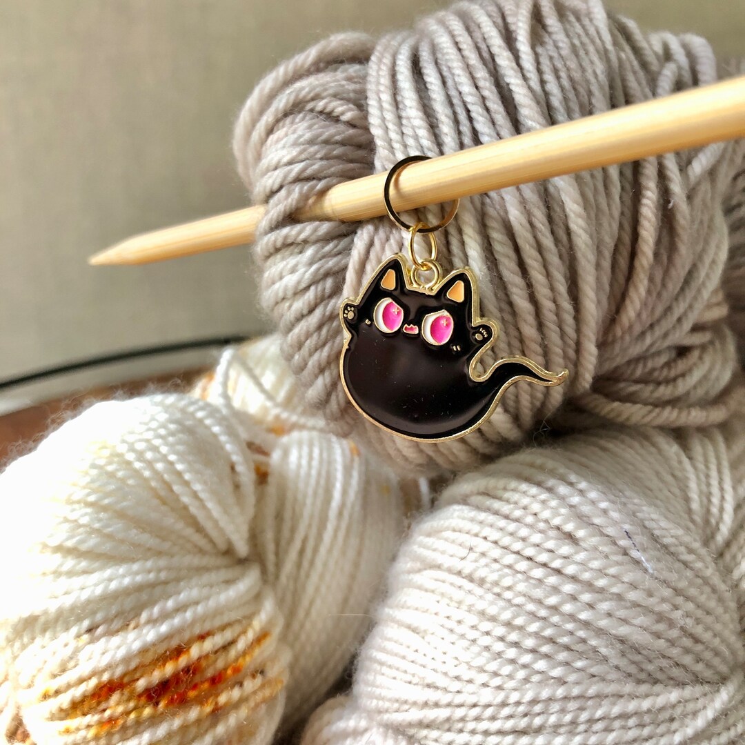 Ghost Kitty Cat Marker / Crochet Stitch Markers / Progress - Etsy