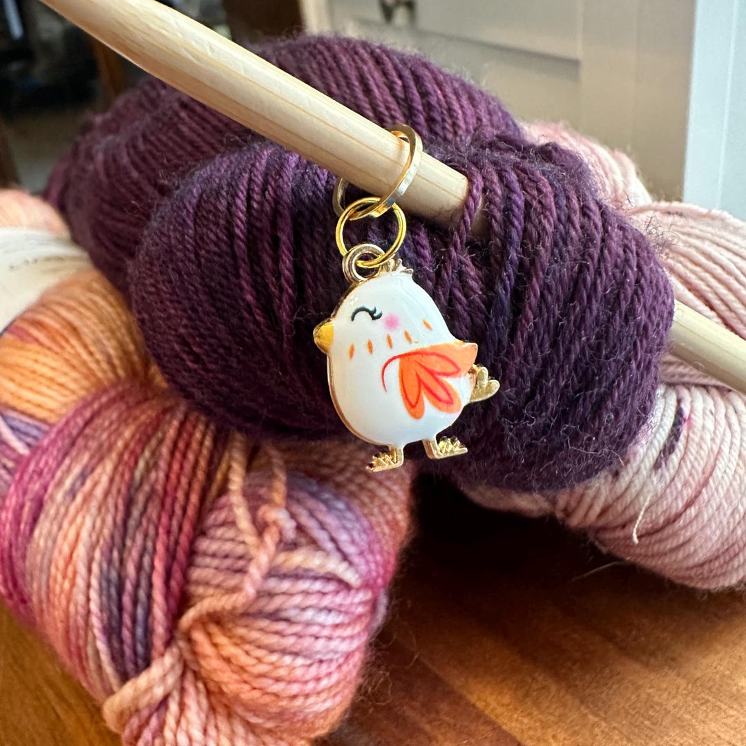Chicken Stitch Marker, Spring Chick Progress Keeper, Stitch Marker ...