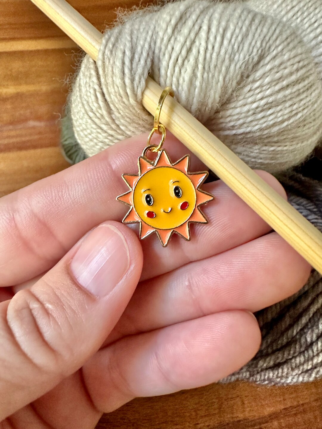 Happy Sun Stitch Marker / Crochet Stitch Markers / Progress - Etsy